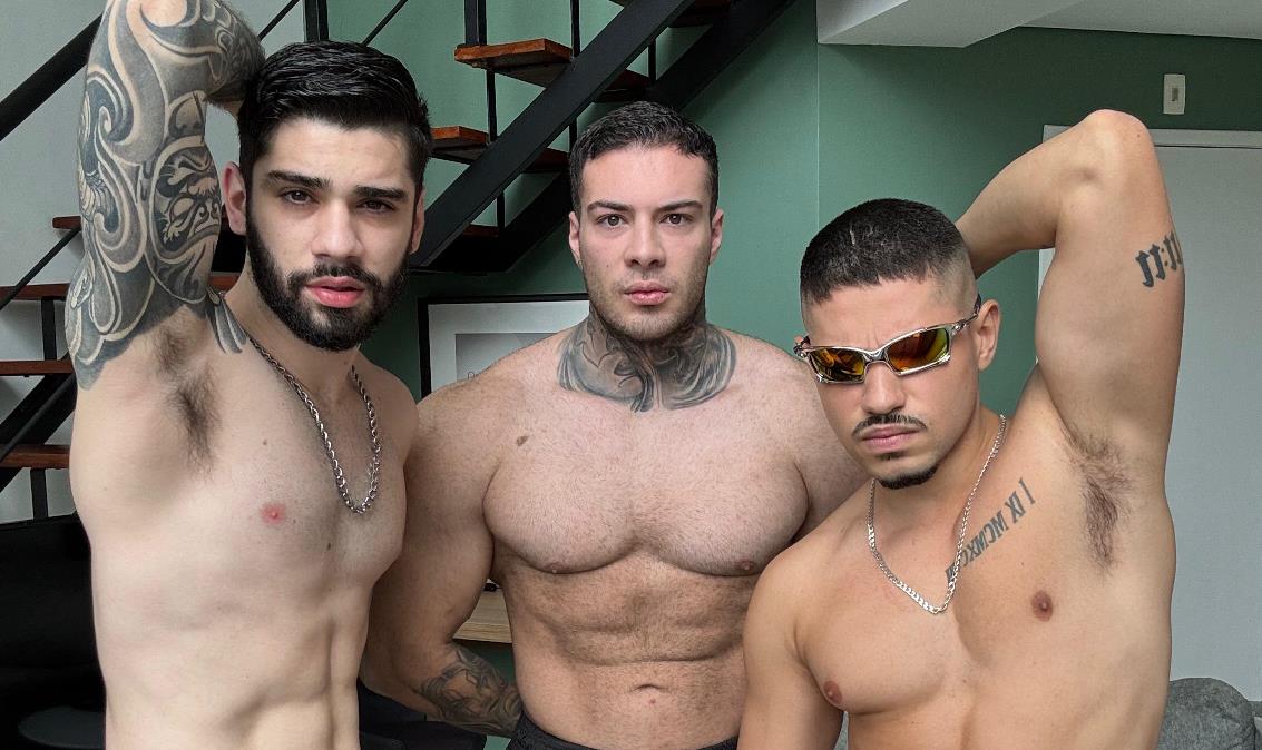 Héteros assumidos, Rafa Marttinz e Matheus Motorista protagonizam vídeo adulto com Bruno ZL